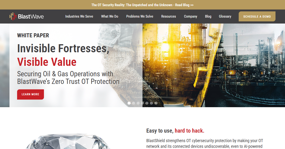 BlastWave: Leading OT Cybersecurity Solution for ICS and SCADA Protection