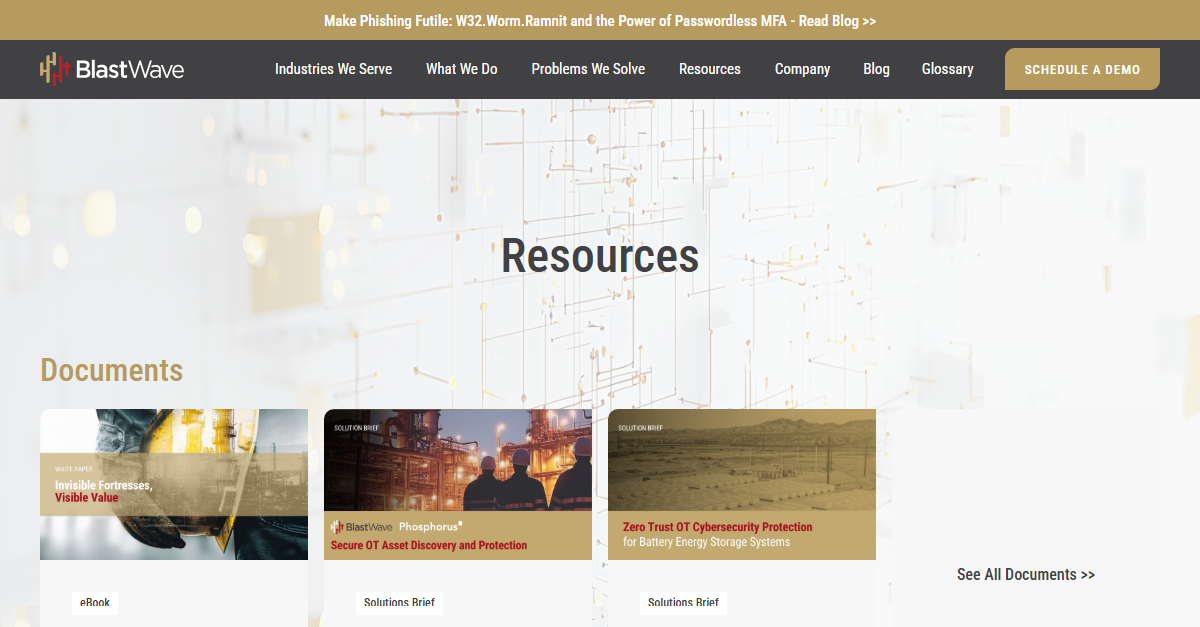 BlastWave OT Cybersecurity Resources